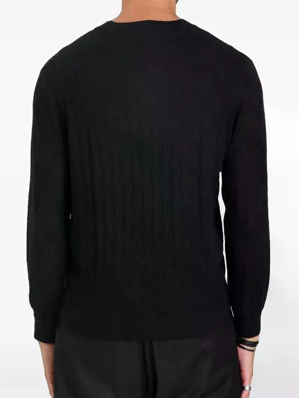 Armani Exchange Diamond-patterned Pullover - Black