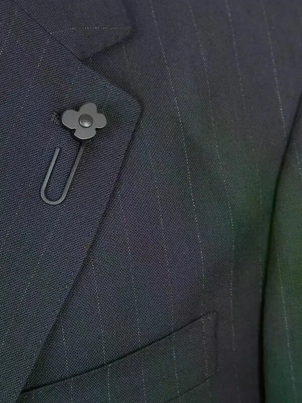 LARDINI Pinstriped Single-breasted Suit - Blue
