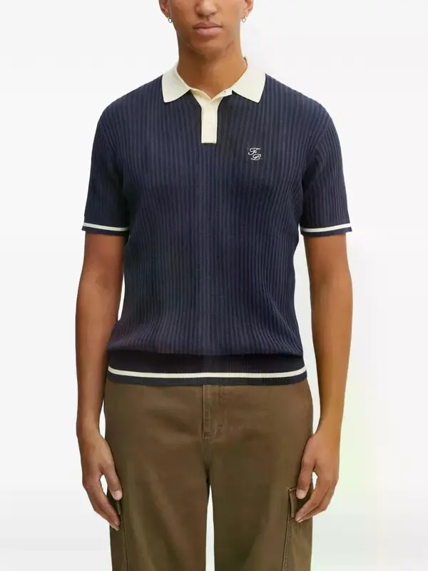 Filling Pieces Ribbed Polo Top