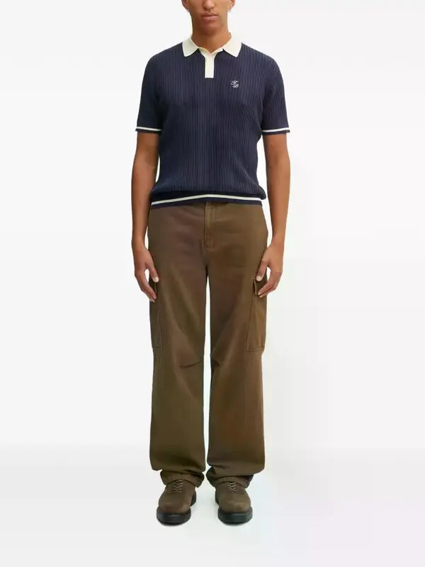 Filling Pieces Ribbed Polo Top