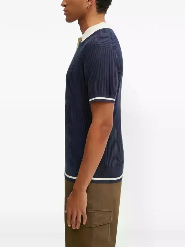 Filling Pieces Ribbed Polo Top