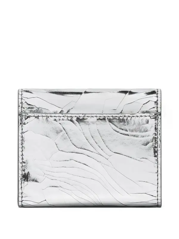 MAISON MARGIELA Textured Trifold Wallet - Silver