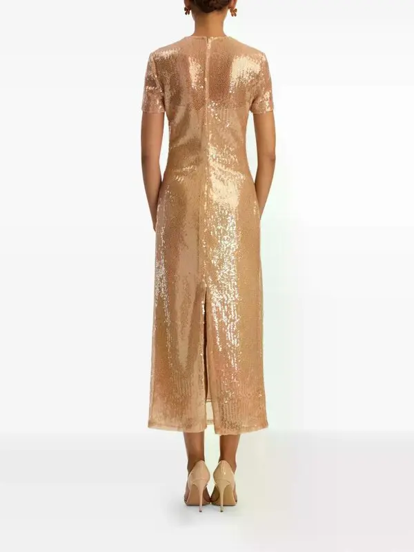 Oscar De La Renta Crow-neck Maxi Dress