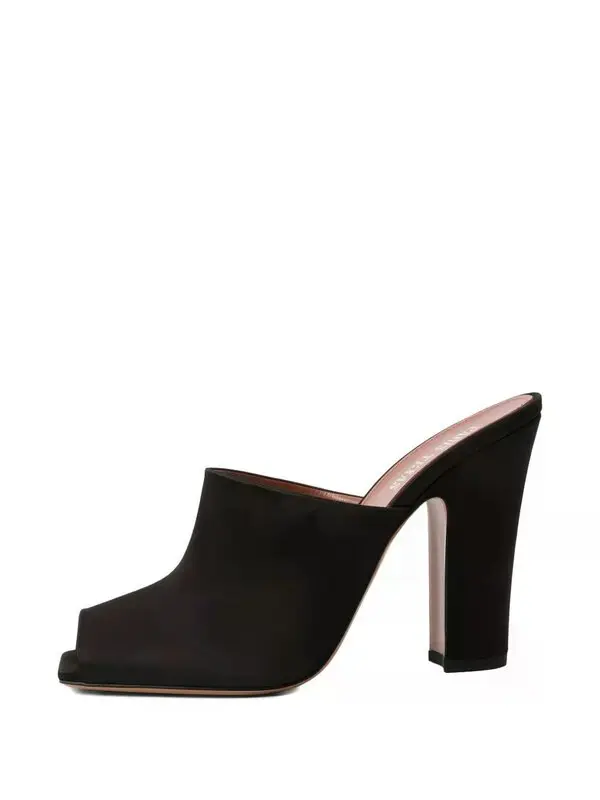 Paris Texas 100mm Rosie Heeled Mules - Black