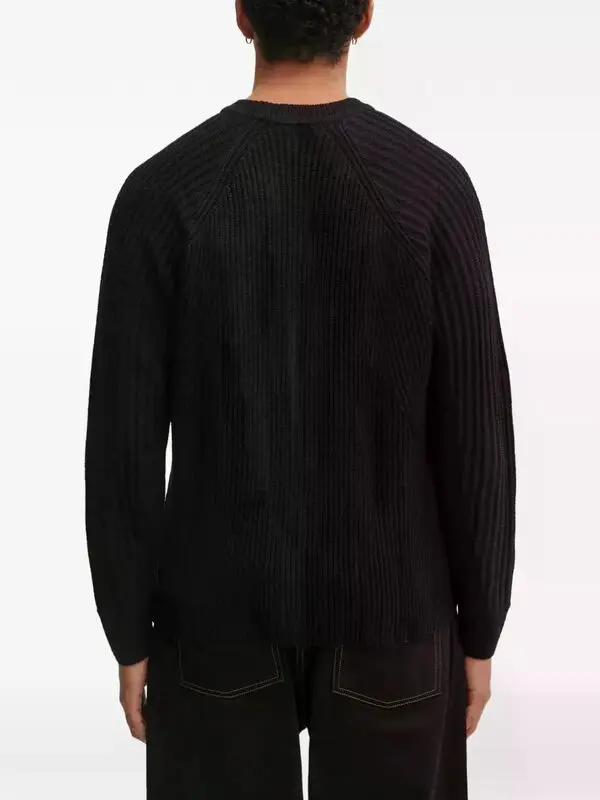 Filling Pieces Ribbed Embroidered Sweater
