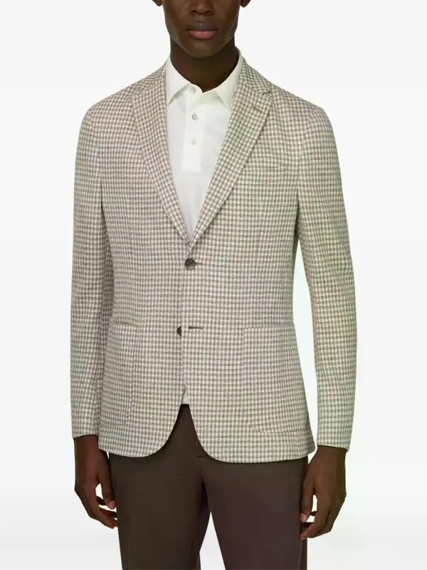 Boggi Milano Micro-patterned Single-breasted Blazer