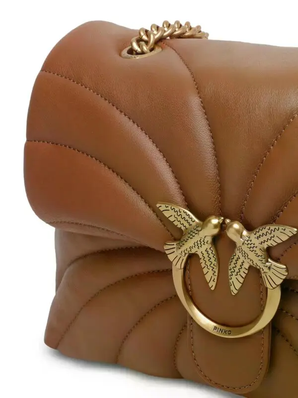 Pinko Love Puff Quilted Shoulder Bag - Brown