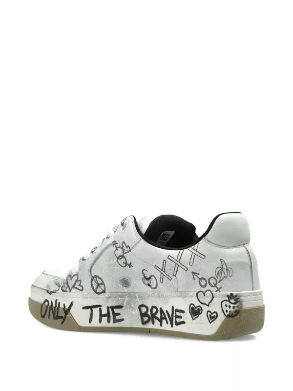 DIESEL® S-d-ollie Patterned Sneakers - White