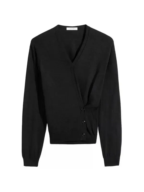 LEMAIRE Twisted V-neck Cardigan - Black