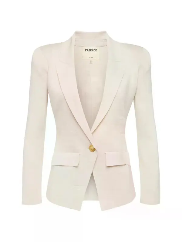 L'Agence Chamberlain Notched Single-breasted Jacket - Neutrals