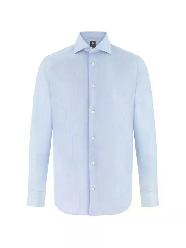 Boggi Milano Striped Windsor-collar Shirt - Blue