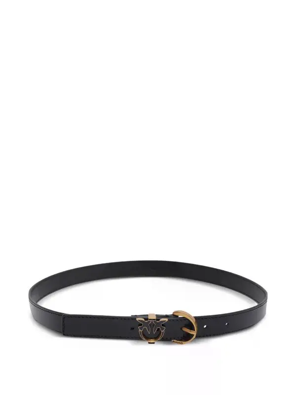 Pinko Love Birds Leather Belt - Black