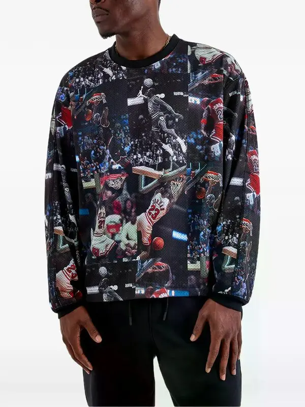 JORDAN All-over-print Crew-neck Top