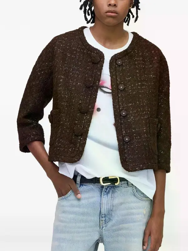 Marc Jacobs Tweed Jacket With Chain Detail