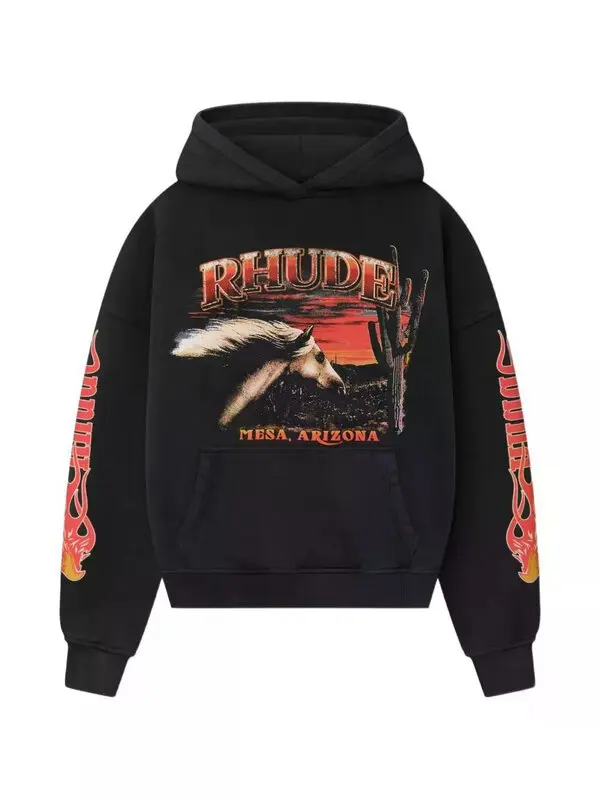 Rhude Mesa Stallion Hoodie - Black