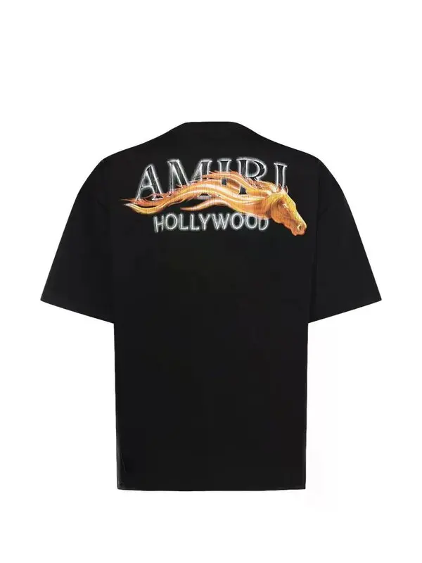 Amiri Hollywood Horse Printed T-shirt - Black