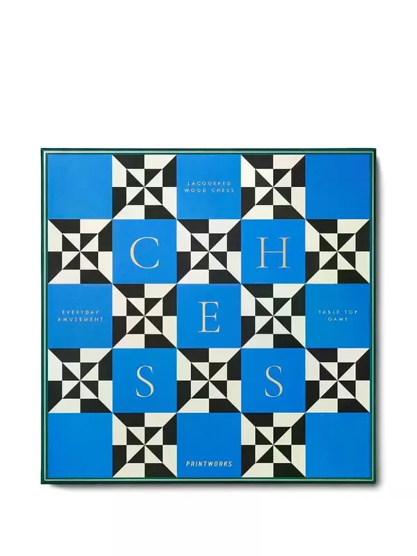 PRINTWORKS Lacquered Checkered Chess Set