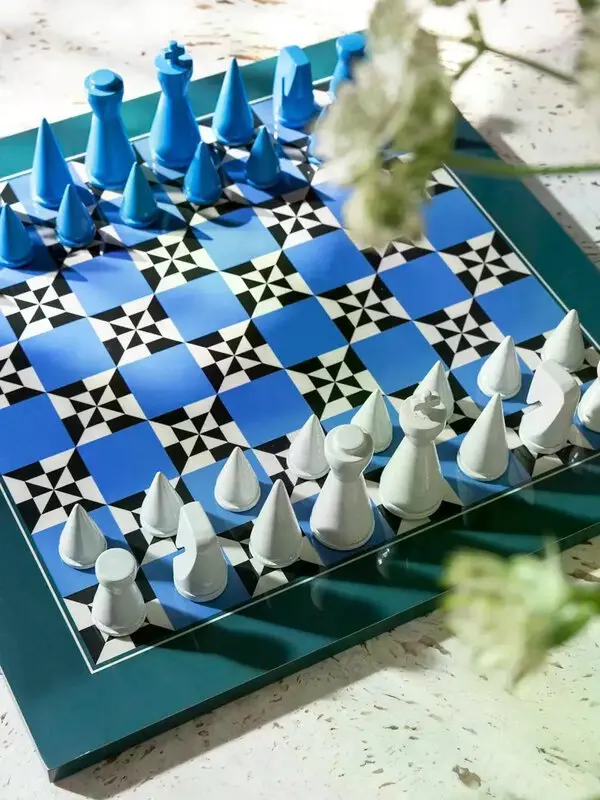 PRINTWORKS Lacquered Checkered Chess Set