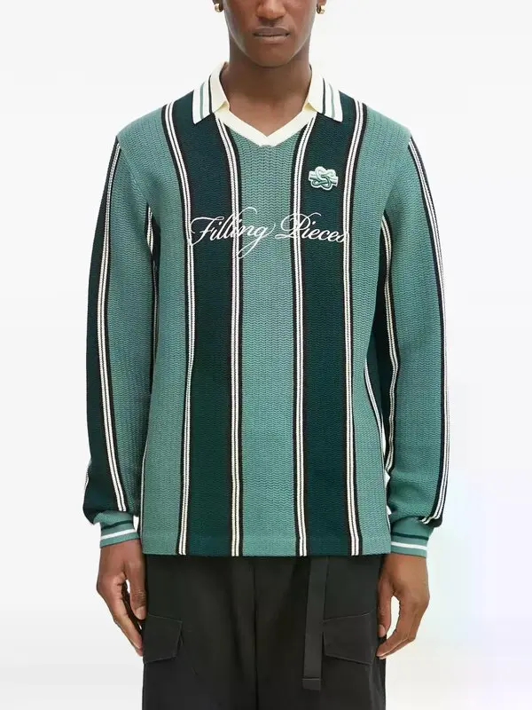 Filling Pieces Striped Football Jersey Sweatshirt