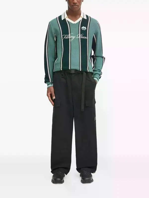 Filling Pieces Striped Football Jersey Sweatshirt