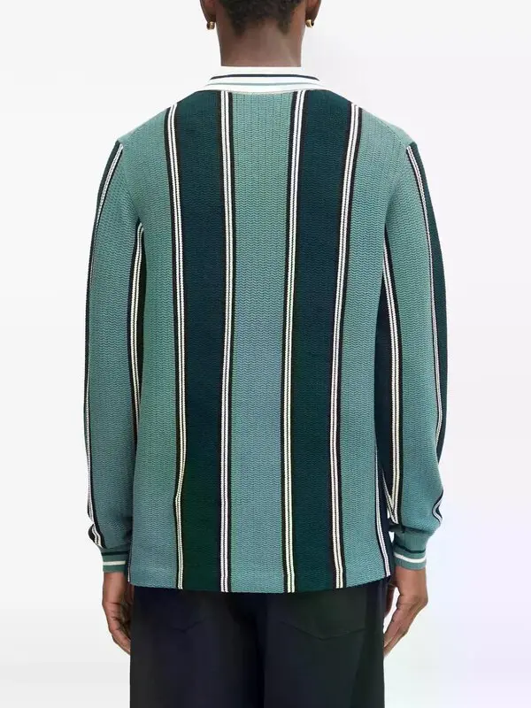 Filling Pieces Striped Football Jersey Sweatshirt