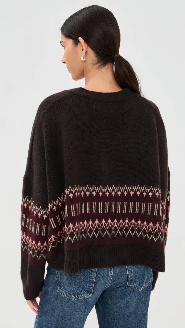 Sablyn Elliot Boxy Cropped Cashmere Cardigan - Oaktree Multi