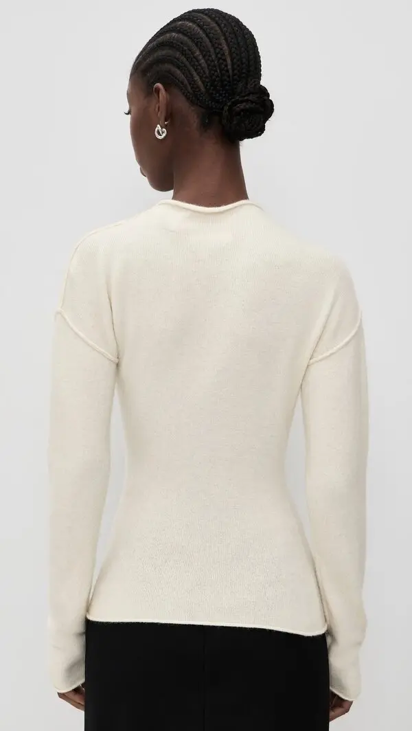 Helmut Lang Slouchy Crew Plush Sweater
