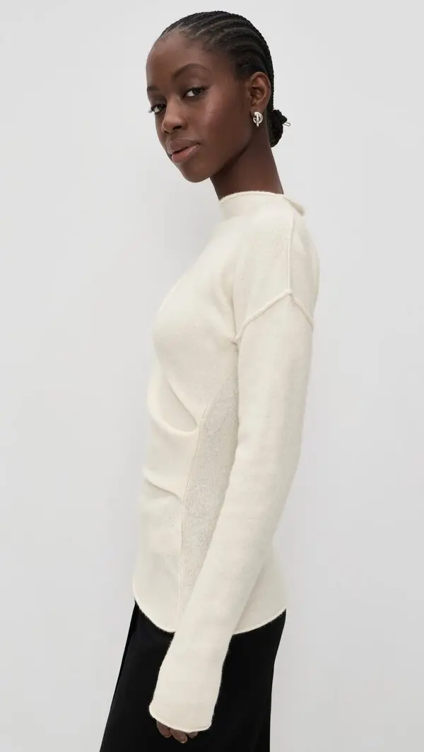 Helmut Lang Slouchy Crew Plush Sweater