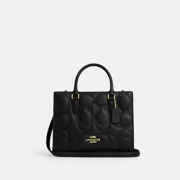 COACH OUTLET Coach Maggie Small Tote Bag In Signature Leather - Gold/black