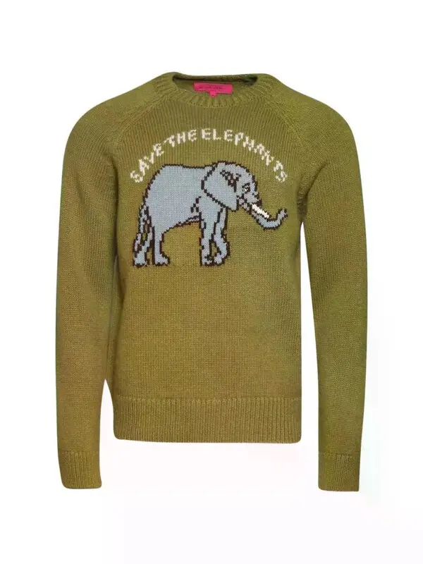 THE ELDER STATESMAN Elephant Crew Sweater
