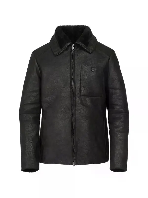 HANNES ROETHER Shearling Collar Jacket