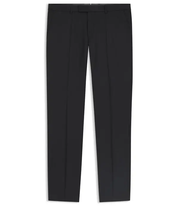 BOSS Slim-fit Stretch Wool Trousers - Light Grey