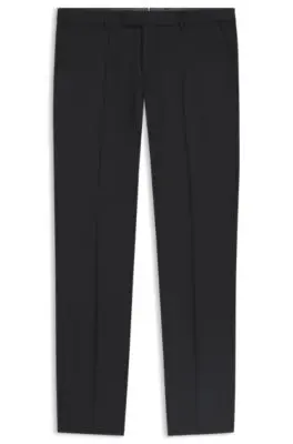 BOSS Slim-fit Stretch Wool Trousers - Light Grey
