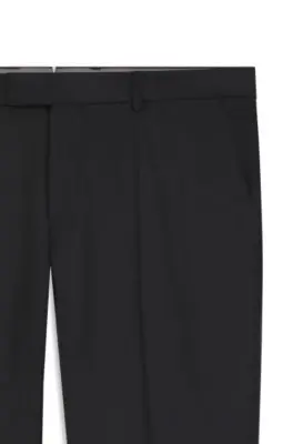 BOSS Slim-fit Stretch Wool Trousers - Light Grey