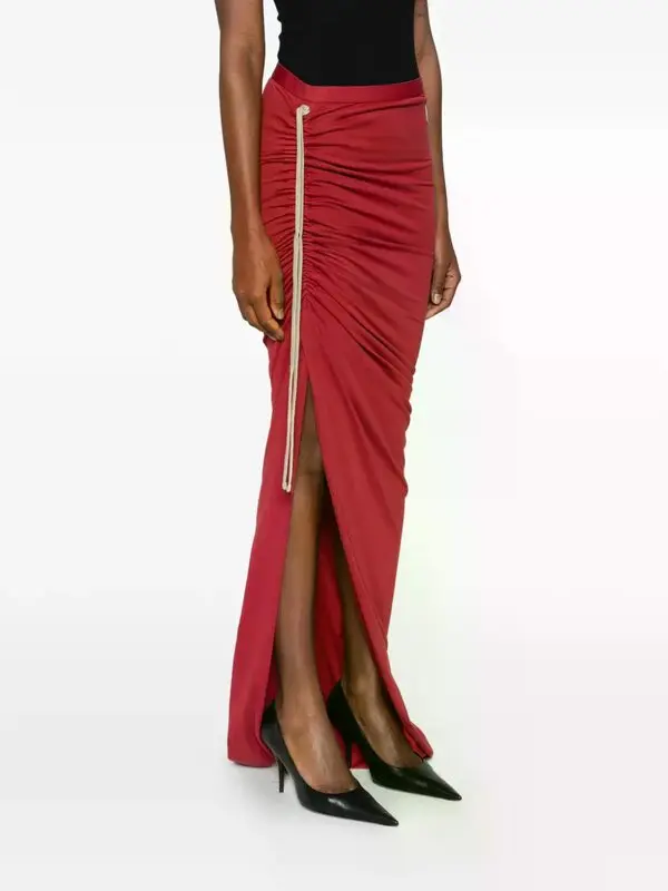 MONCLER + RICK OWENS Slit Skirt - Red