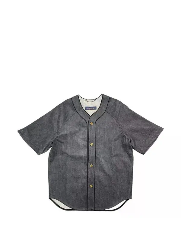 LOUIS VUITTON Embossed Monogram Baseball Shirt