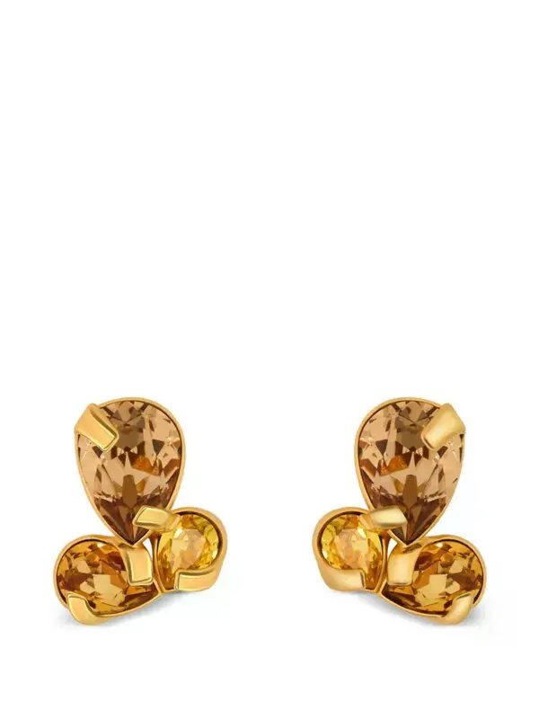 Oscar De La Renta Embellished Stud Earrings - Gold