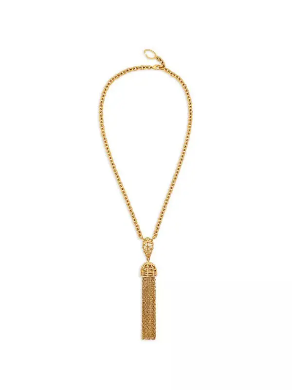 Oscar De La Renta Tassel Pendant Necklace - Gold