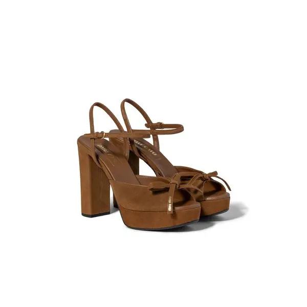 Miu Miu Suede Platform Sandals