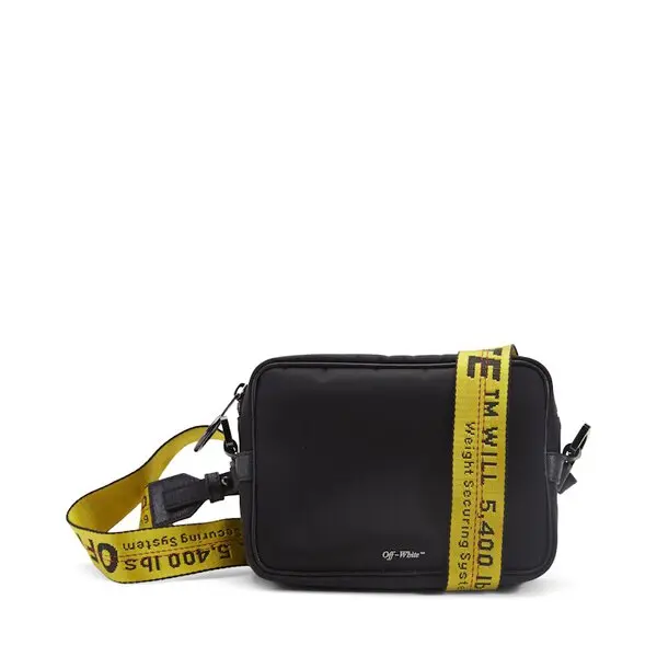 Off-White Crossbody Bag With Leather Trim