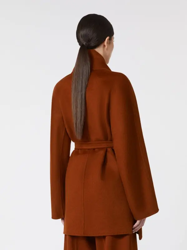 Max Mara Belted Camel Hair Wrap Jacket