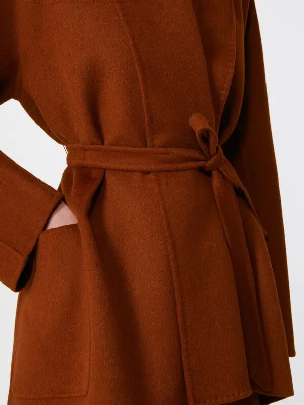Max Mara Belted Camel Hair Wrap Jacket