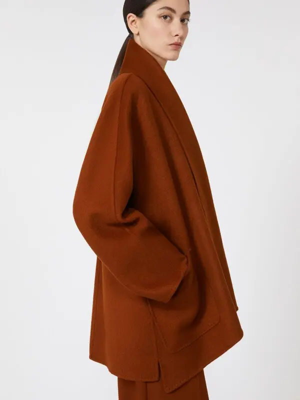 Max Mara Belted Camel Hair Wrap Jacket
