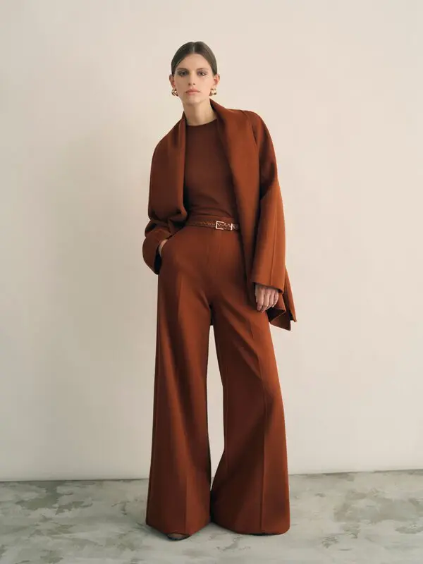Max Mara Belted Camel Hair Wrap Jacket