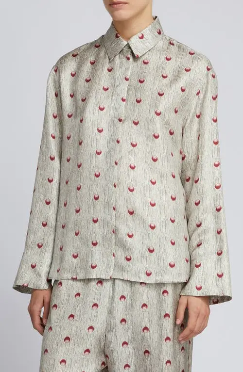 MM BY MAX MARA Ospite Dot Print Button-up Shirt