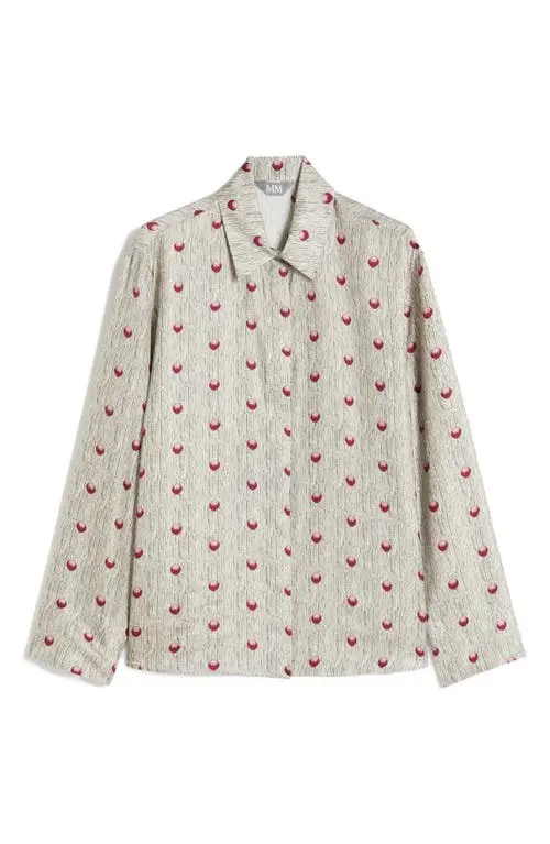 MM BY MAX MARA Ospite Dot Print Button-up Shirt