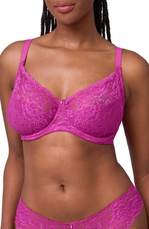 MONTELLE INTIMATES Muse Underwire Full Cup Lace Bra - Passion Fruit