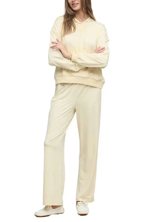 Barefoot Dreams Butterchic Piped Wide Leg Pants - Daffodil