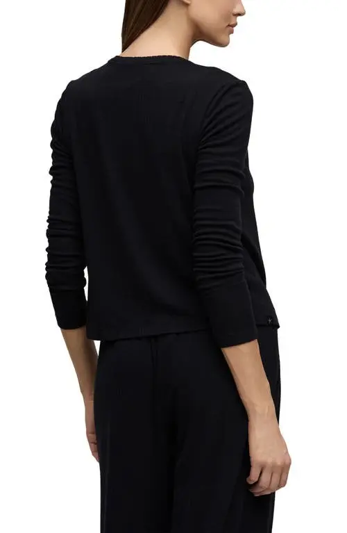 Barefoot Dreams Scalloped Pointelle Cardigan