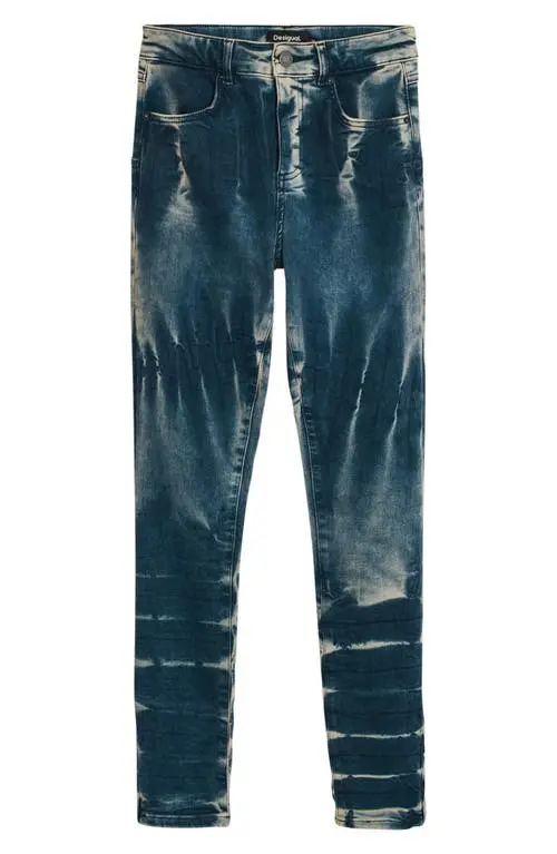 Desigual Low Rise Tie-dye Skinny Jeans - Blue